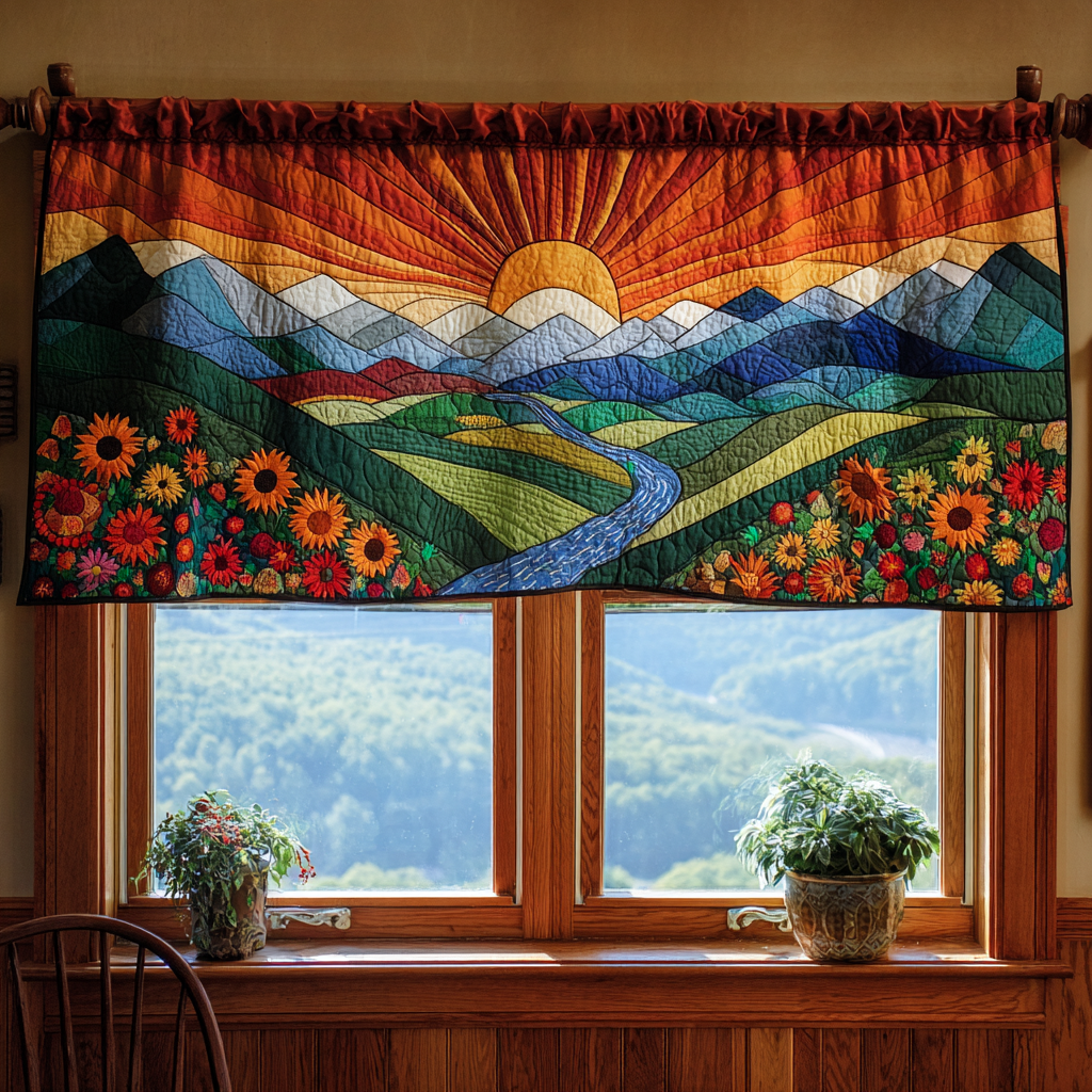 Morning View Quilted Valance NCU0DDK1623 – Quiltnest