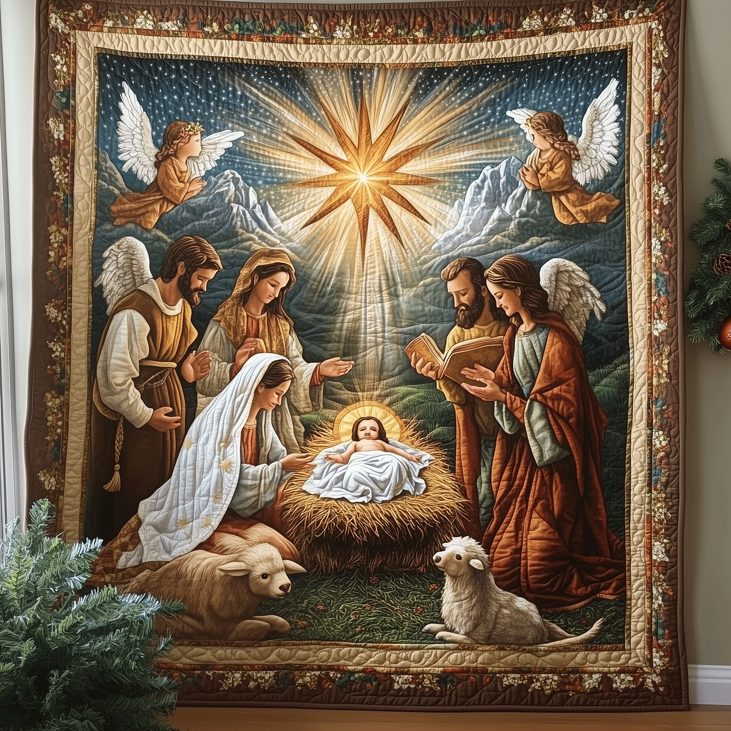 Nativity Story Quilted Blanket NCU0TH1976 – Quiltnest