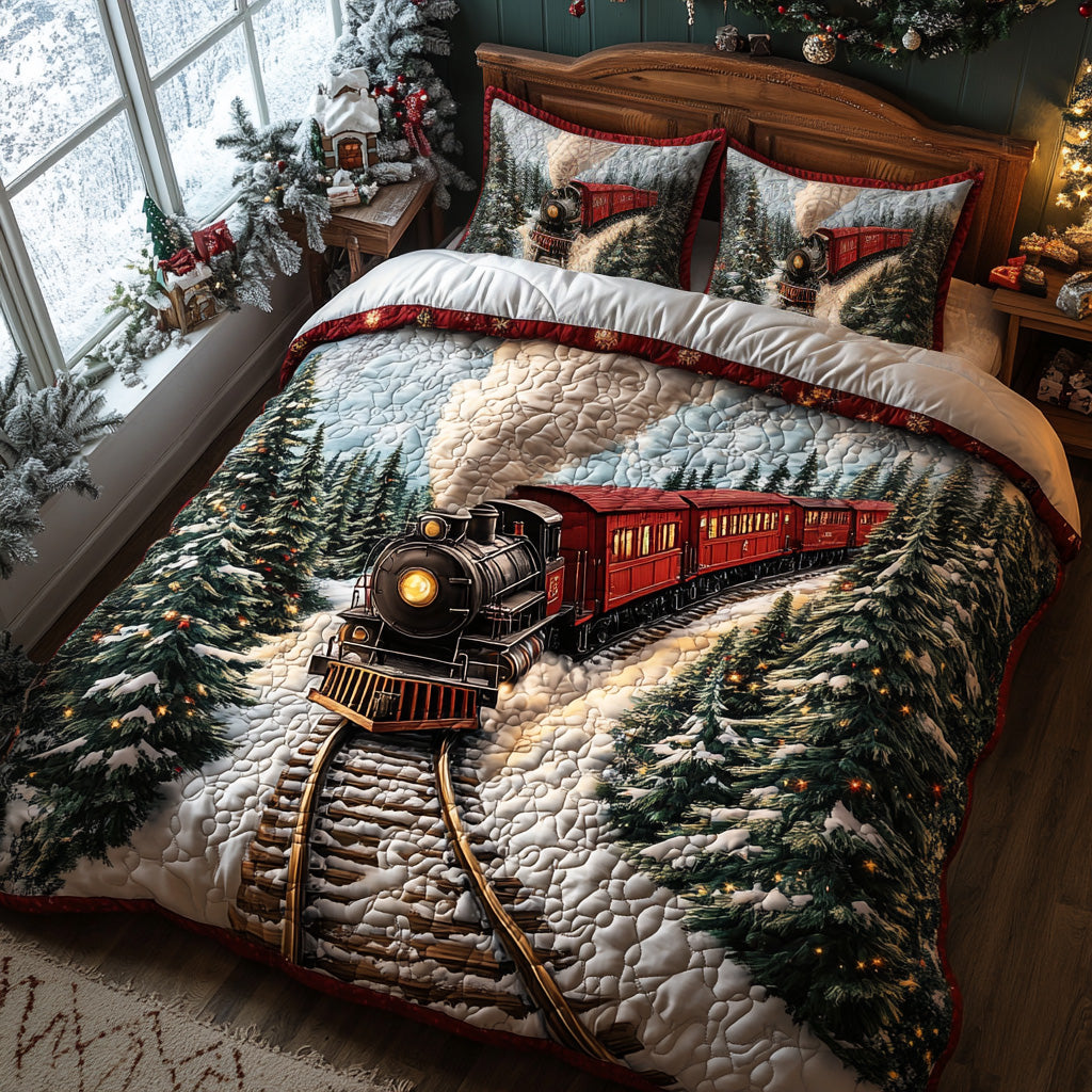 North Star Train 3-Piece Quilted Bedding Set NCU0DV975 – Quiltnest