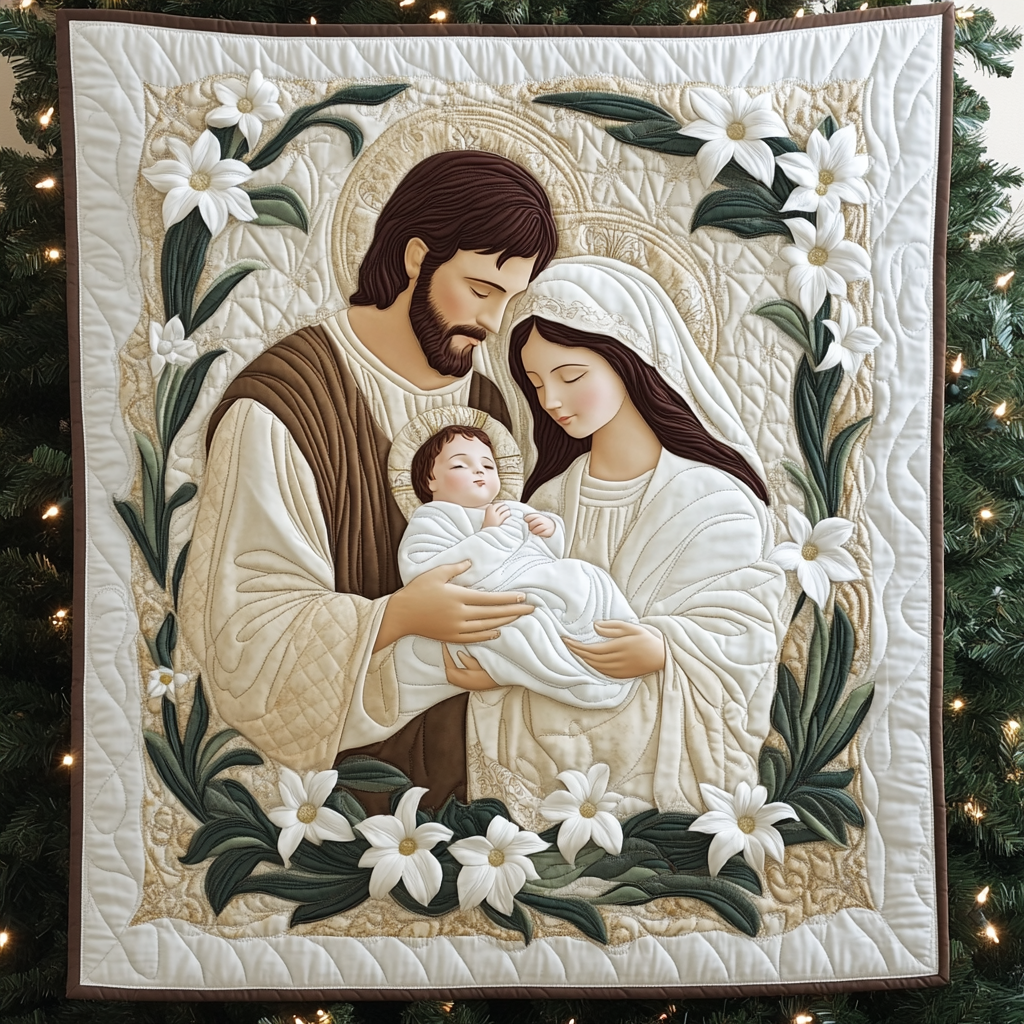 Peaceful Nativity Quilted Blanket NCU0VL742 – Quiltnest