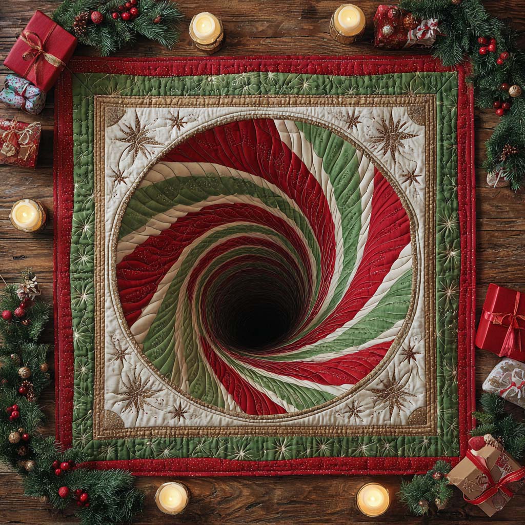 Peppermint Prism Quilted Table Topper NCU0NXD240 – Quiltnest