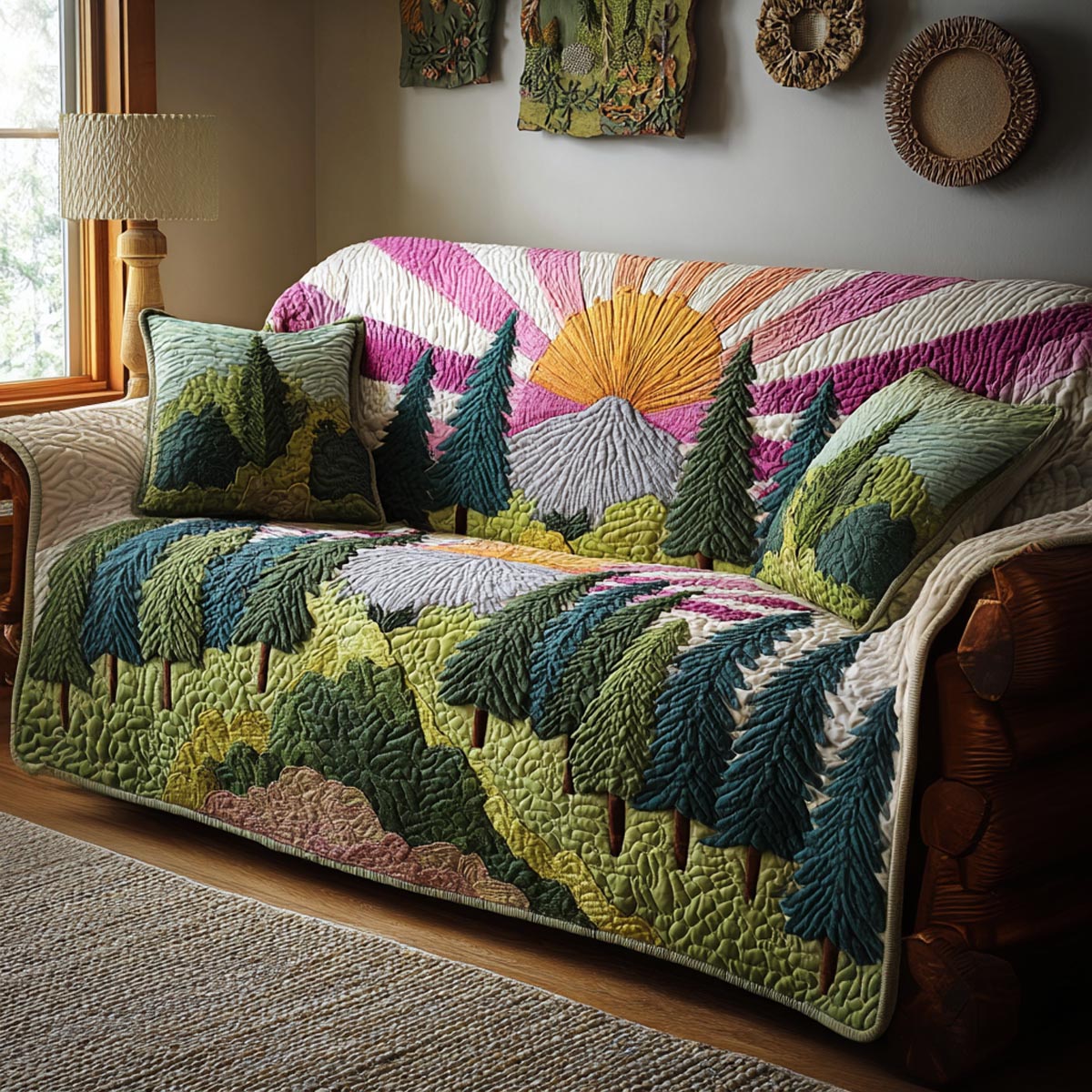 Pine Valley Quilted Sofa Cover NCU0DV1781 – Quiltnest