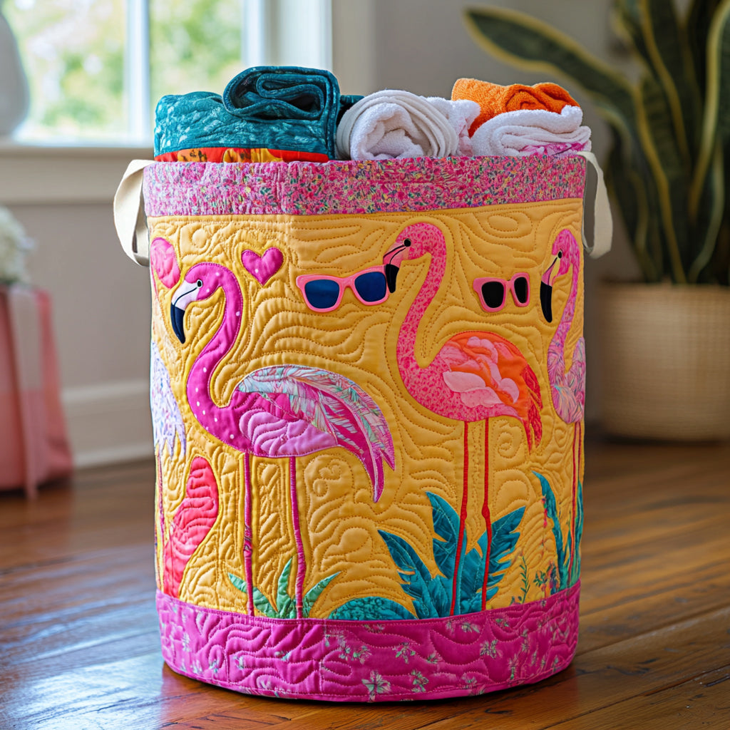 Pink Lagoon Quilted Laundry Basket NCU0NNL130 – Quiltnest