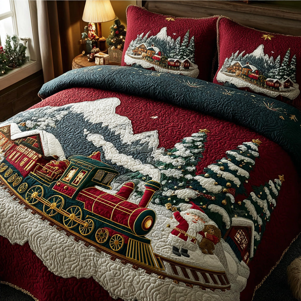 Polar Expressway 3-Piece Quilted Bedding Set NCU0DV980 – Quiltnest