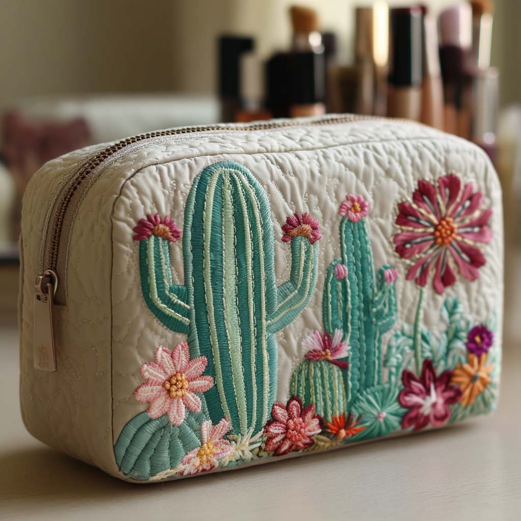 Prickly Pear Quilted Makeup Bag NCU0NNT2430 – Quiltnest