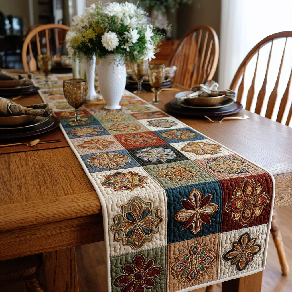 Radiant Bloom Quilted Table Runner NCU0PTT586 – Quiltnest