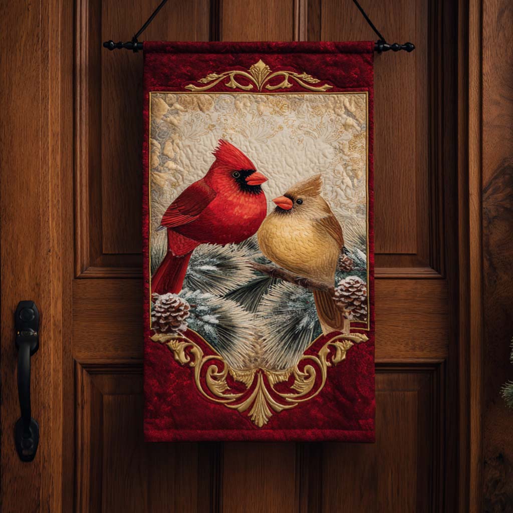 Red Cardinal Duo Quilted Door Banner NCU0NNT2479 – Quiltnest
