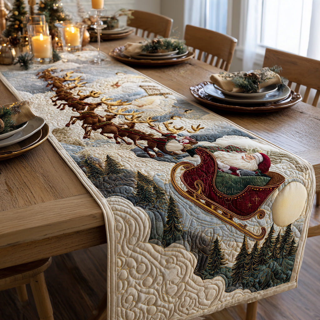 Red Sleigh Quilted Table Runner NCU0DV1063 – Quiltnest
