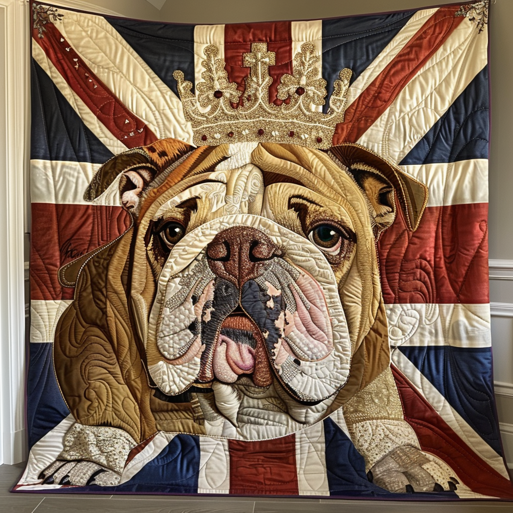 Royal Bulldog Quilted Blanket NCU0DV1448 – Quiltnest