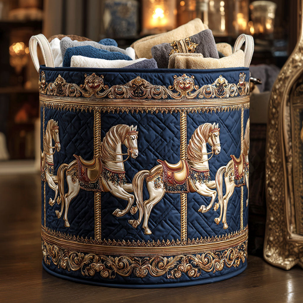Royal Carousel Quilted Laundry Basket NCU0NTV755 – Quiltnest