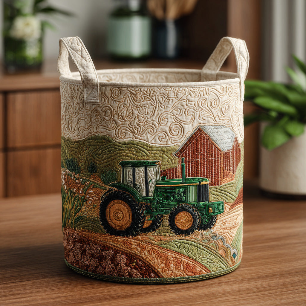 Rustic Acres Quilted Laundry Basket NCU0DV971 – Quiltnest