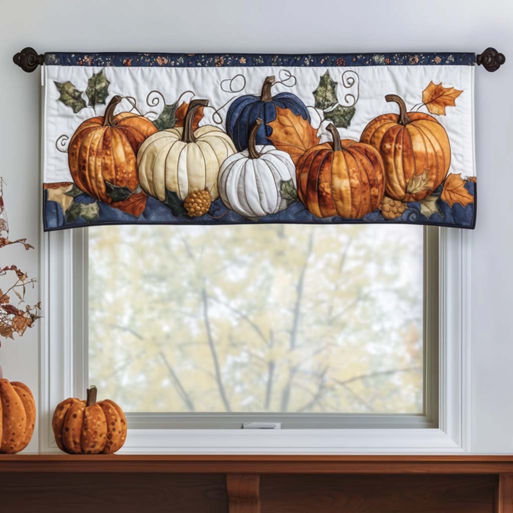 Rustic Autumn Quilted Valance NCU0NNT1520 – Quiltnest