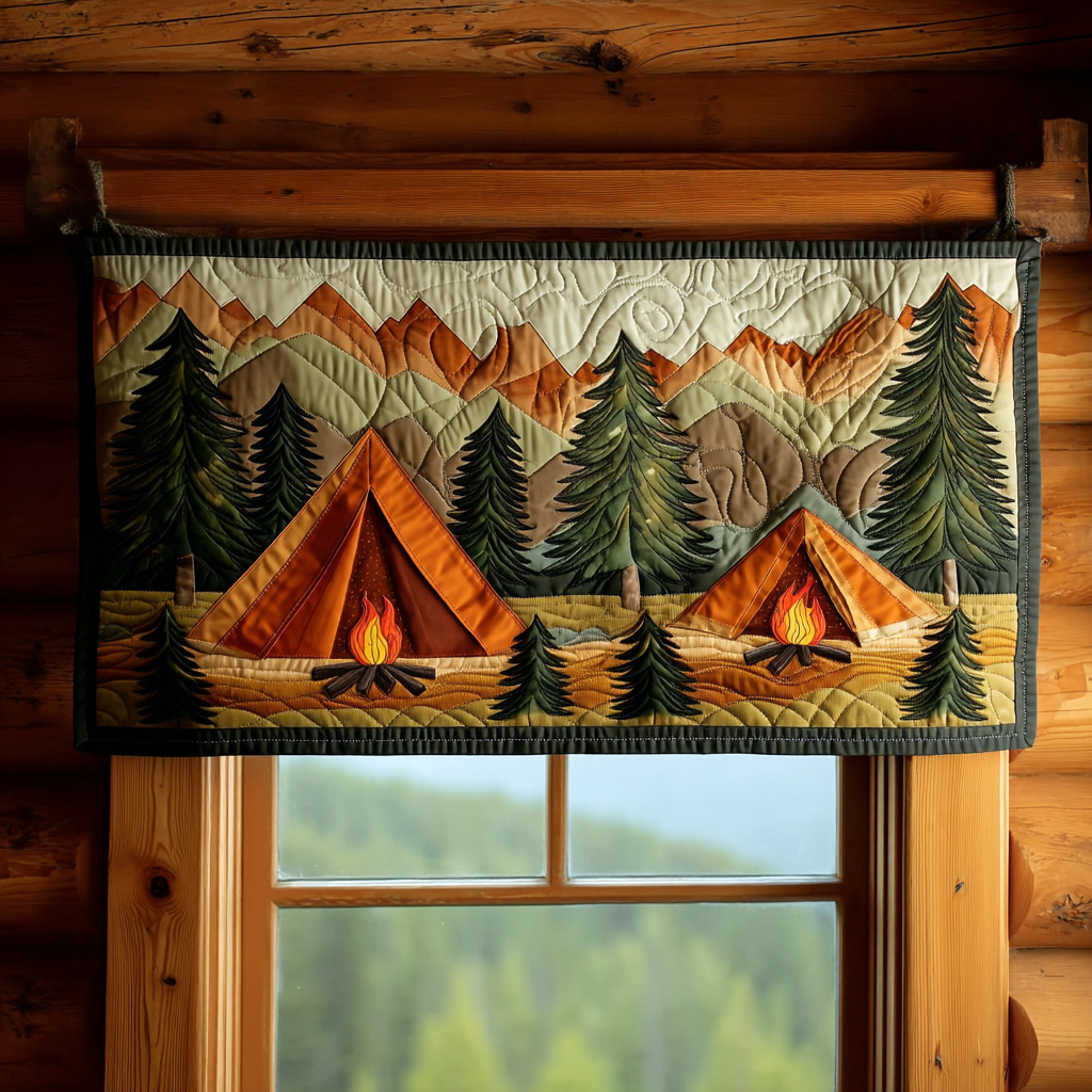Rustic Horizon Quilted Valance NCU0DDK767 – Quiltnest