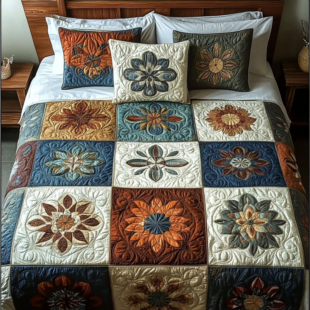 Sacred Geometry 3-Piece Quilted Bedding Set NCU0PTT548 – Quiltnest