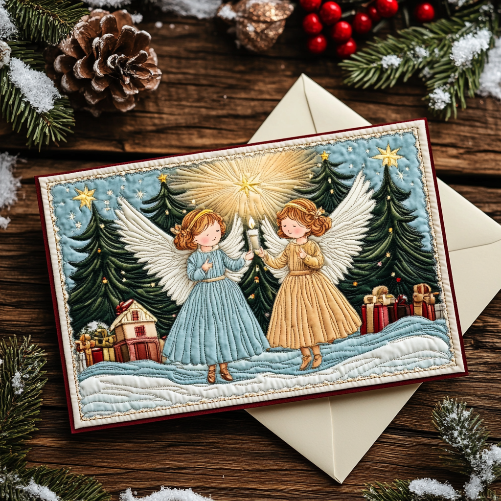 Silent Blessing Quilted Fabric Postcard NCU0DDK1910 – Quiltnest