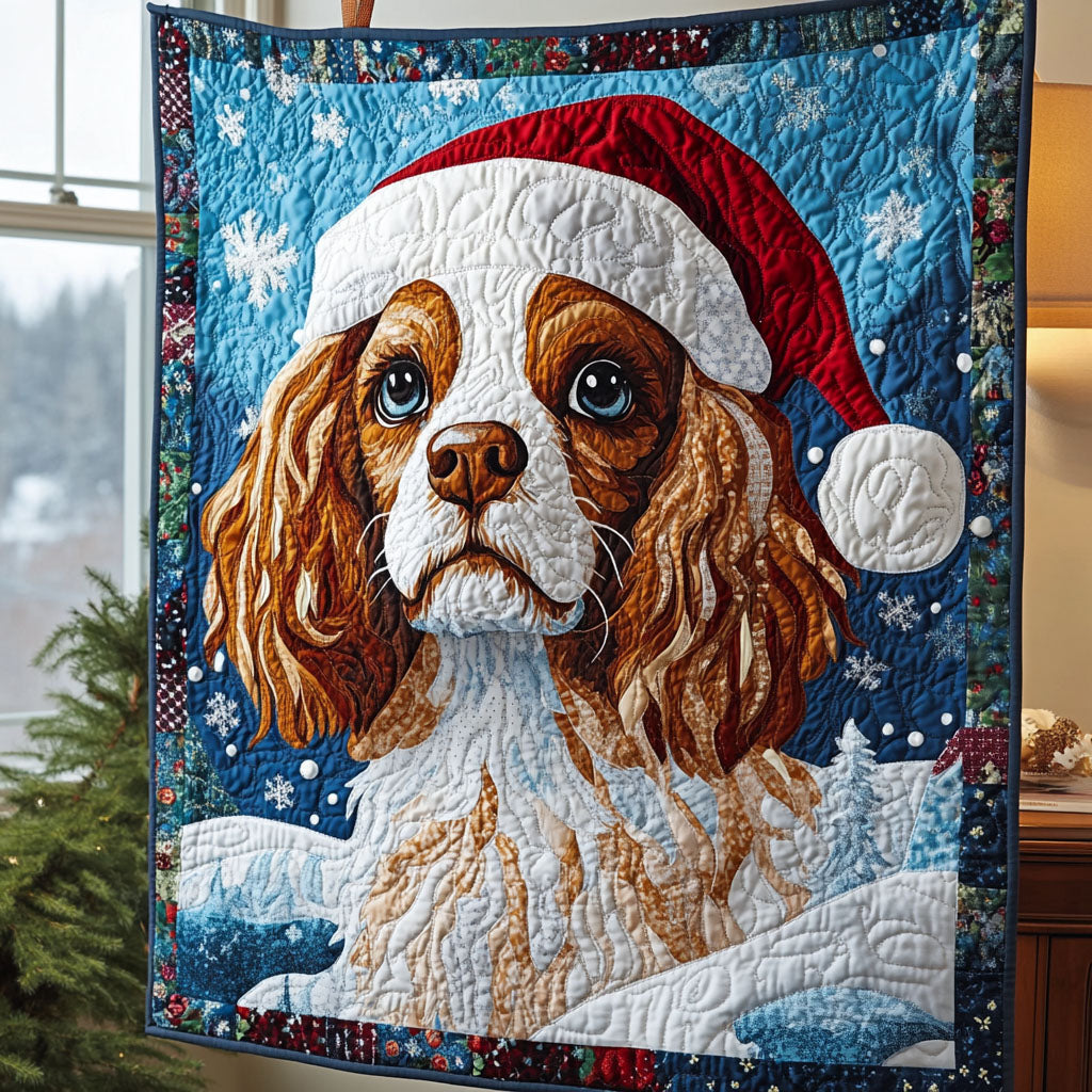 Spaniel Starry Night Quilted Blanket NCU0PT1732 – Quiltnest