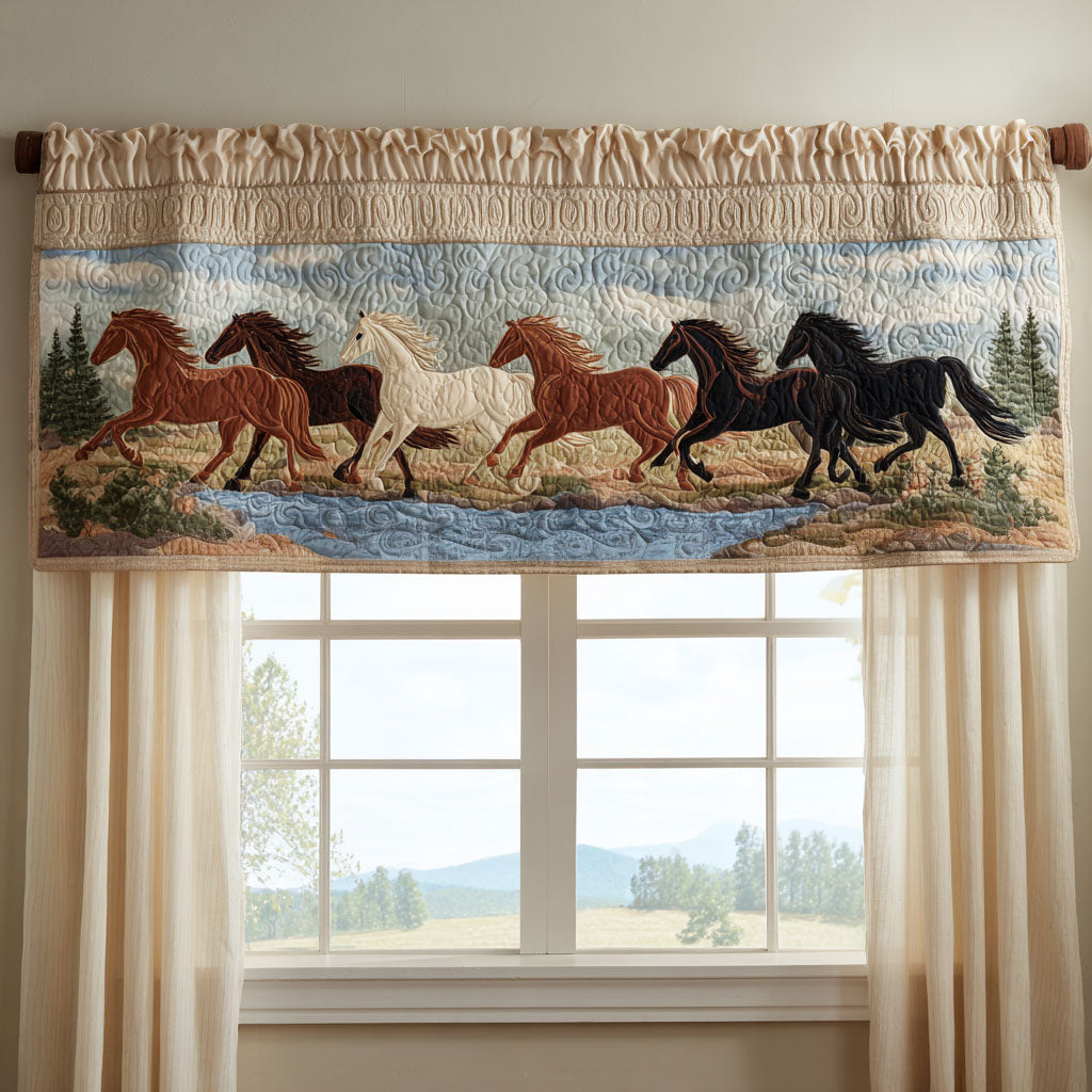 Sunset Stallion Quilted Valance NCU0PTT1229 – Quiltnest