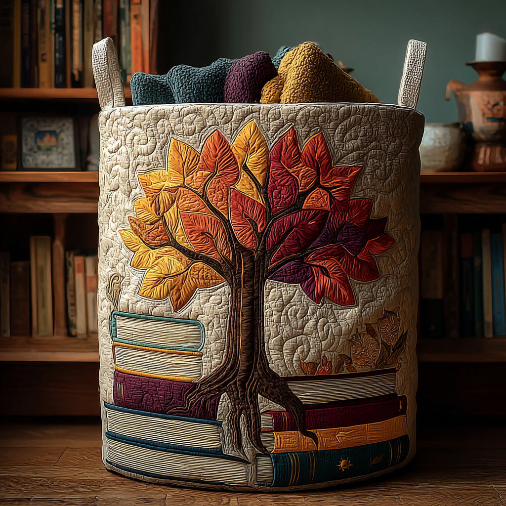 Sunset Tree Quilted Laundry Basket NCU0DDK1299 – Quiltnest