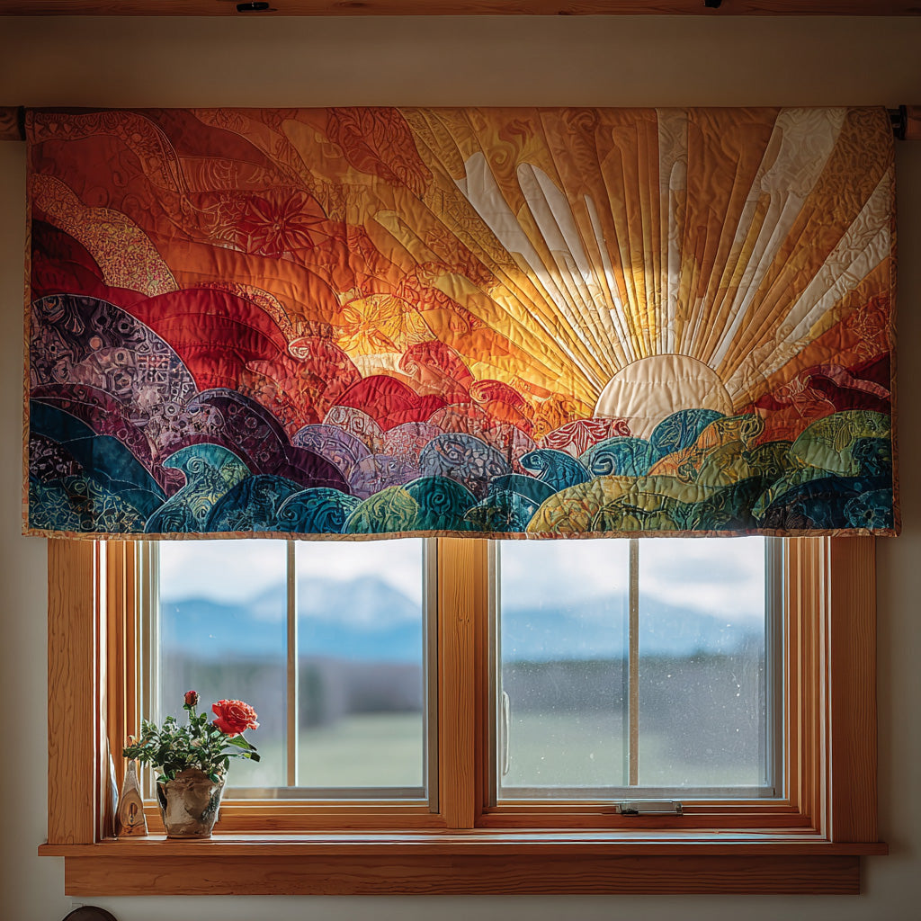 Sunshine Path Quilted Valance NCU0PVL480 – Quiltnest