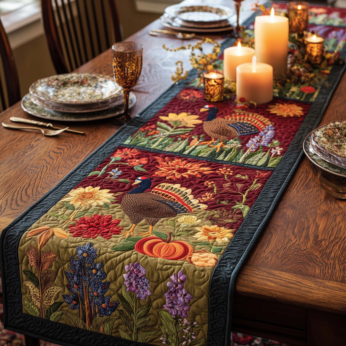Thankful Spirit Quilted Table Runner NCU0PTT1600 – Quiltnest