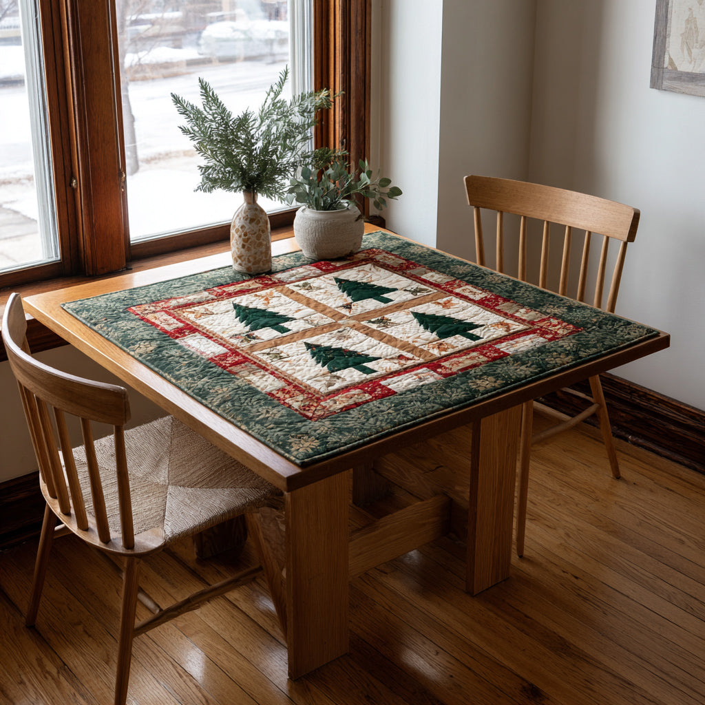 Traditional Christmas Quilted Table Topper NCU0HNH259 – Quiltnest