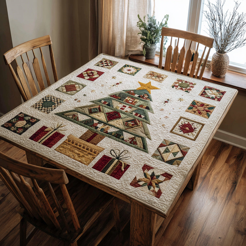 Tree Christmas Quilted Table Topper NCU0HNH260 – Quiltnest