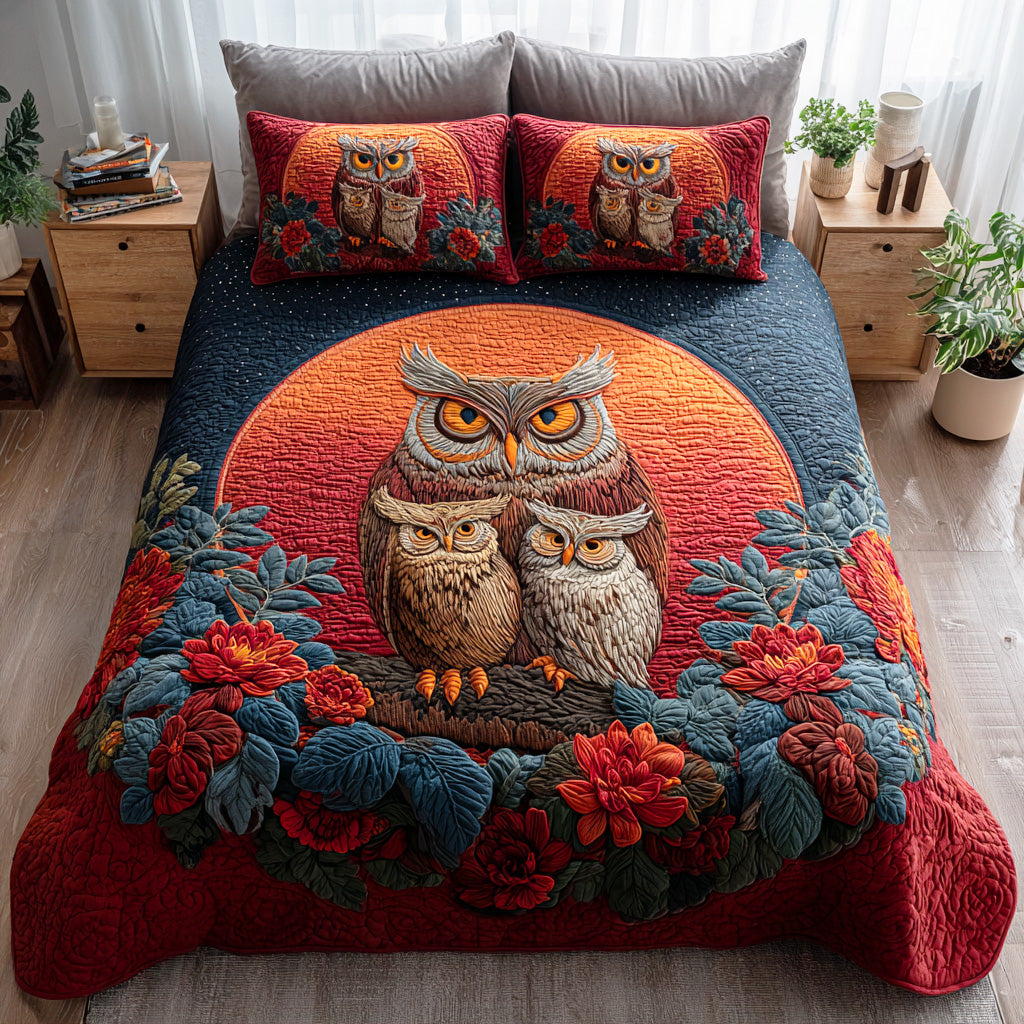 Twilight Perch 3-Piece Quilted Bedding Set NCU0NTD646 – Quiltnest