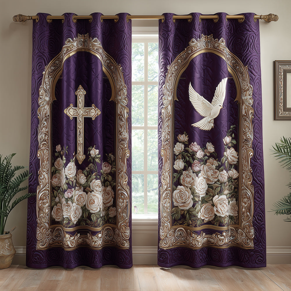 Whispers from the Dove Quilted Curtains NCU0TH3762 – Quiltnest