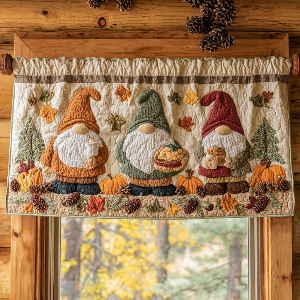 Window Gnome Quilted Valance NCU0DDK929 – Quiltnest