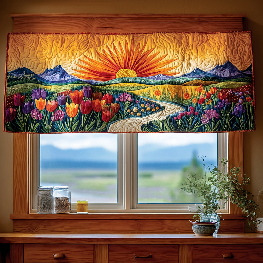 Golden Horizon Quilted Valance NCU0PVL603 – Quiltnest