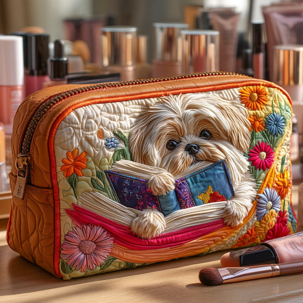 Book Shih Tzu Quilted Makeup Bag NCU0NXD712 – Quiltnest